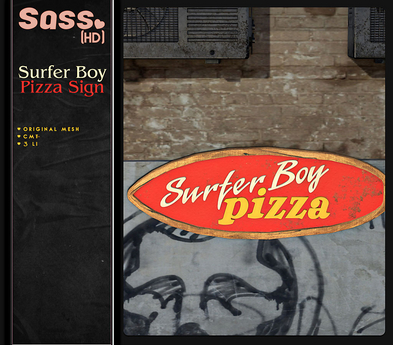 Second Life Marketplace - sass [hd] surfer boy pizza sign